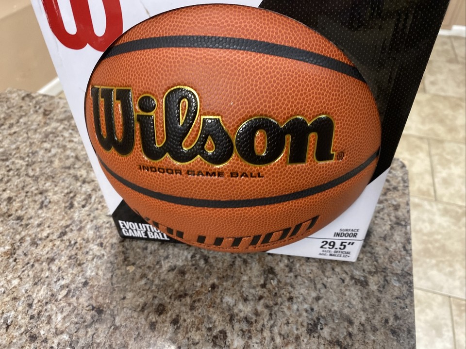 WILSON EVOLUTION BASKETBALL SIZE 7 INDOOR OFFICIAL GAME BALL 29.5 ...