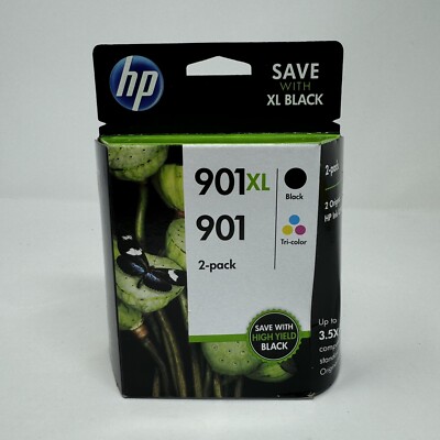 HP Officejet 901Xl Black +901 Tricolor Ink Cartridge Exp 09 2022 ...