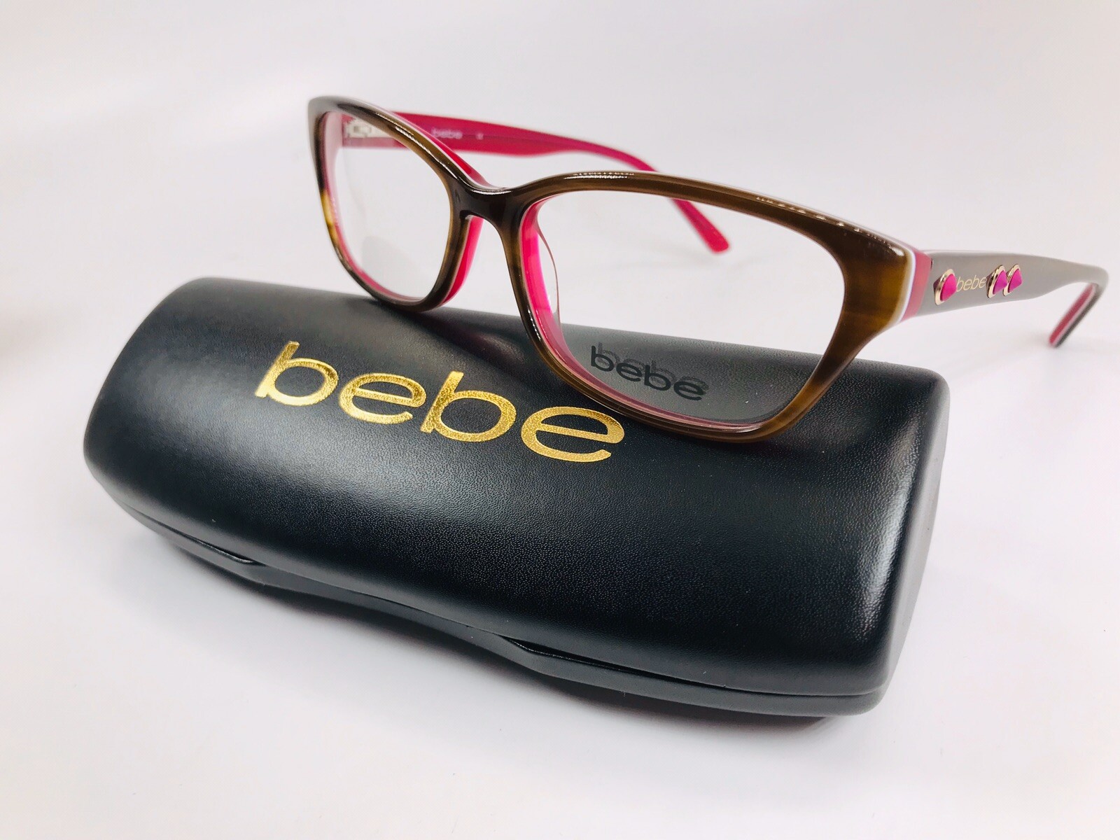 New bebe BB5136 601 Pink Horn VALID Eyeglasses 52mm with bebe Case | eBay