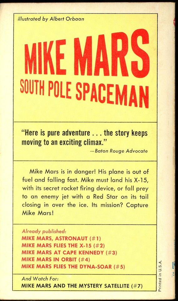 Donald A. Wollheim. (SIGNED) Mike Mars South Pole Spaceman. 1966 | eBay