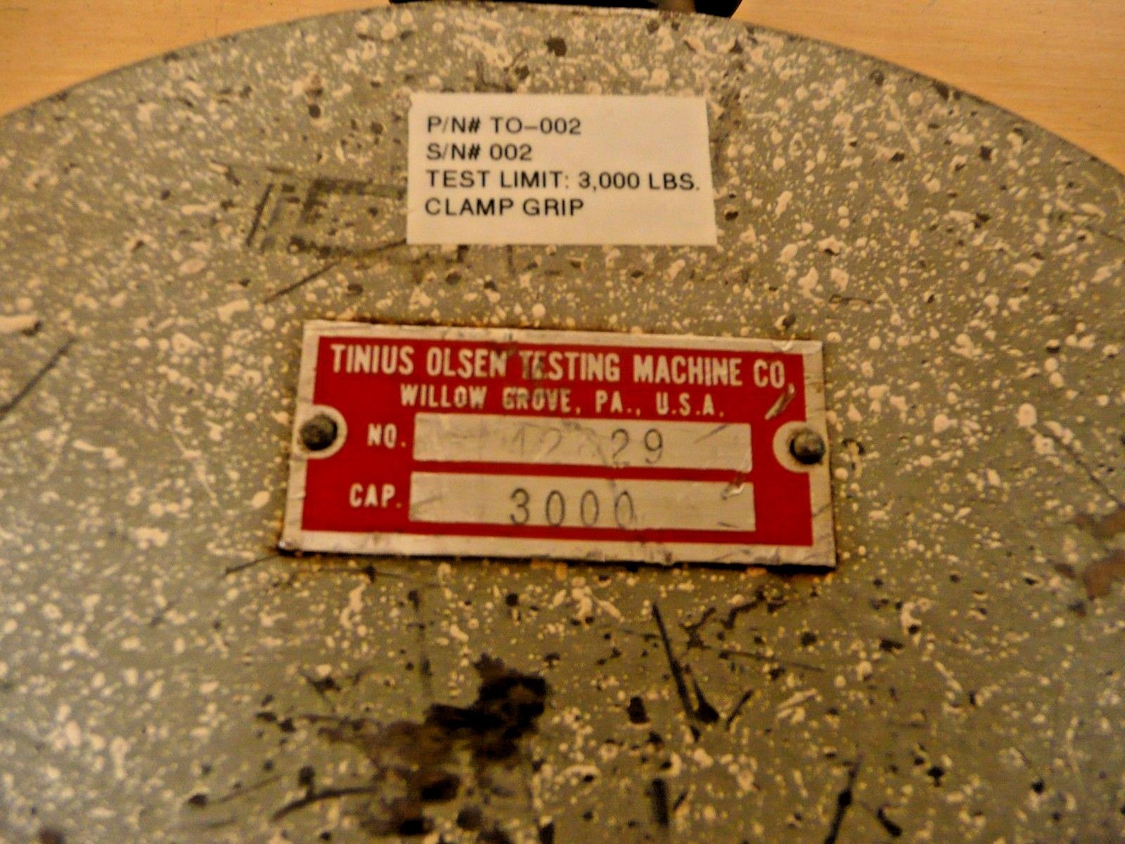 Tinius Olsen Clamp Grips Webbing Grips Tensile Tester Instron MTS Grip ...