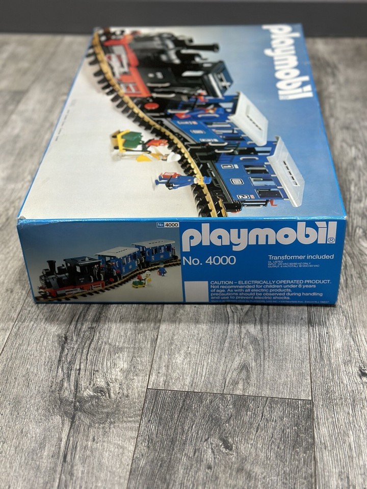 Playmobil Vintage 1980 Geobra Model 4000 Electric Train Track Set Blue ...