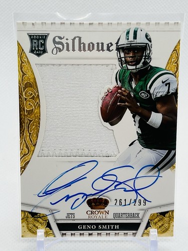 2013 Crown Royale GENO SMITH Rookie Used Patch Autograph Auto RC #261/ ...