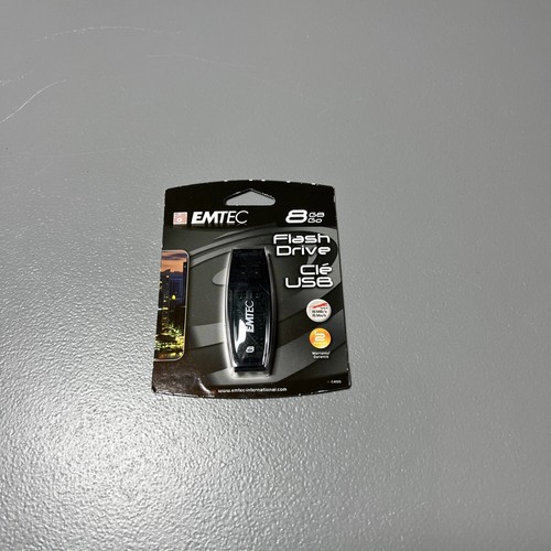 NEW SEALED PORTABLE MEMORY STORAGE EMTEC 8 GB GO SEE THRU 2.0 USB FLASH ...