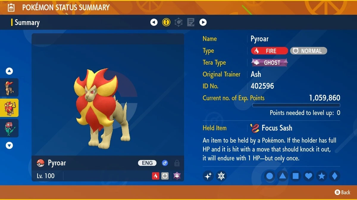 Pokemon Pyroar Shiny