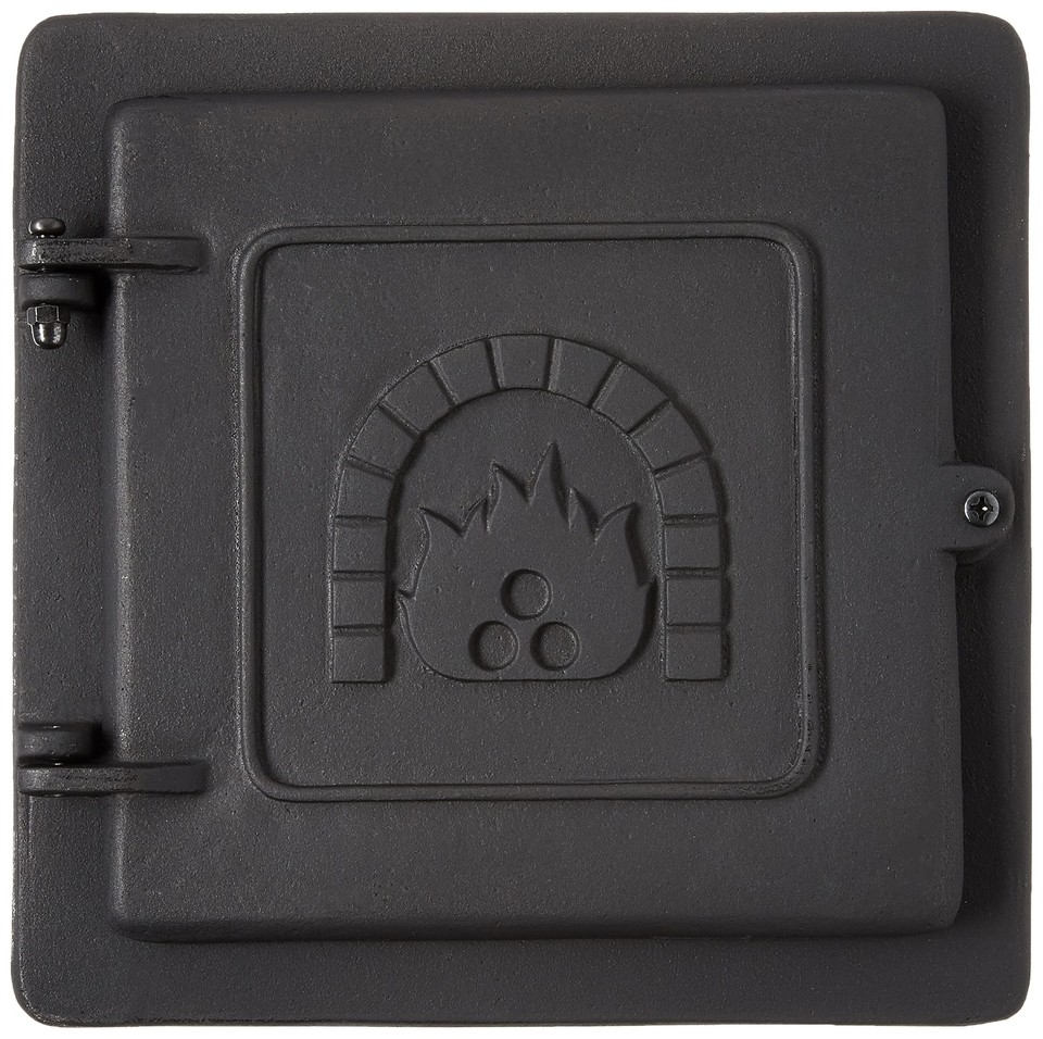 8x8 Inch Black Cast Iron Hinged Clean Out Door with Bolt Closure System ...