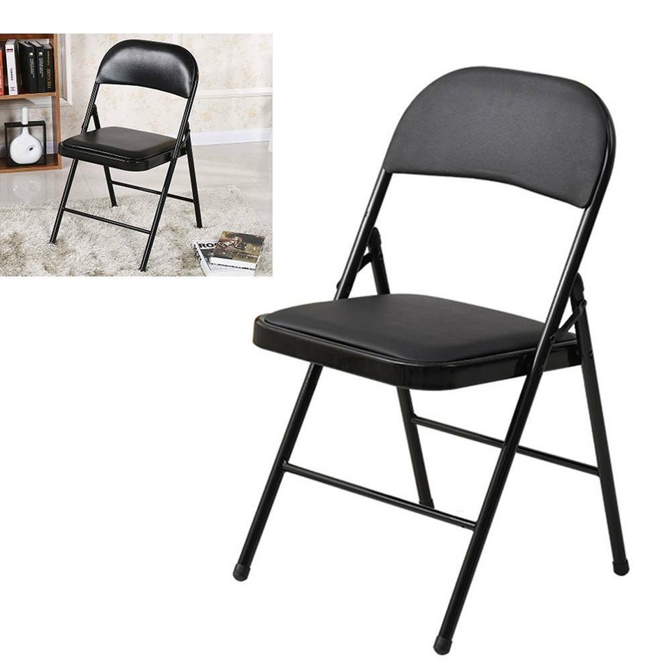 Leather Folding Chair Foldable Computer Party Meeting Room Home Office ...