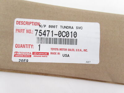 Genuine OEM Toyota 75471-0C010 "TOYOTA TUNDRA" Emblem Badge 2000-06 ...