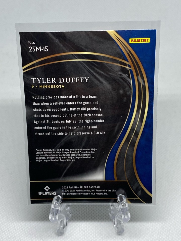 2021 Panini Select Baseball Tyler Duffy #25M-15 Insert 25 Man Minnesota ...