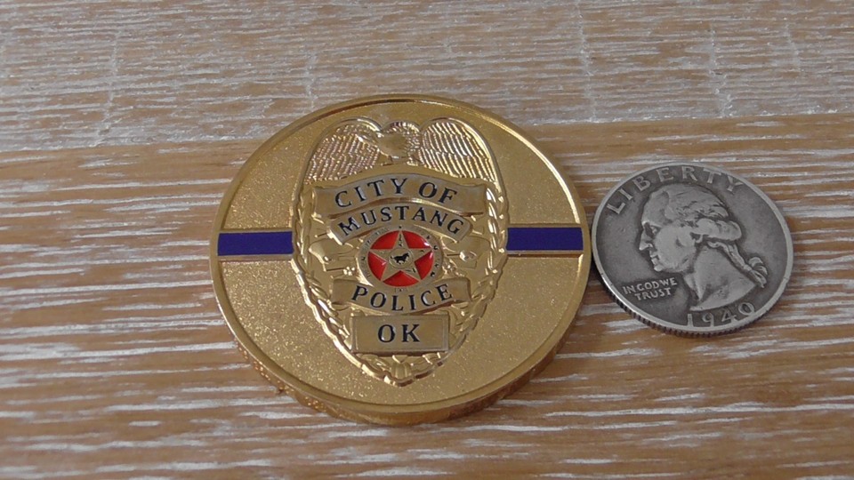 Mustang Police Department OK Challenge Coin #C618 | eBay