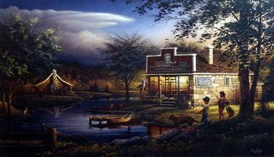 Terry Redlin "Summertime" Encore Kids Fishing Art Print 18" x 10.5" | eBay