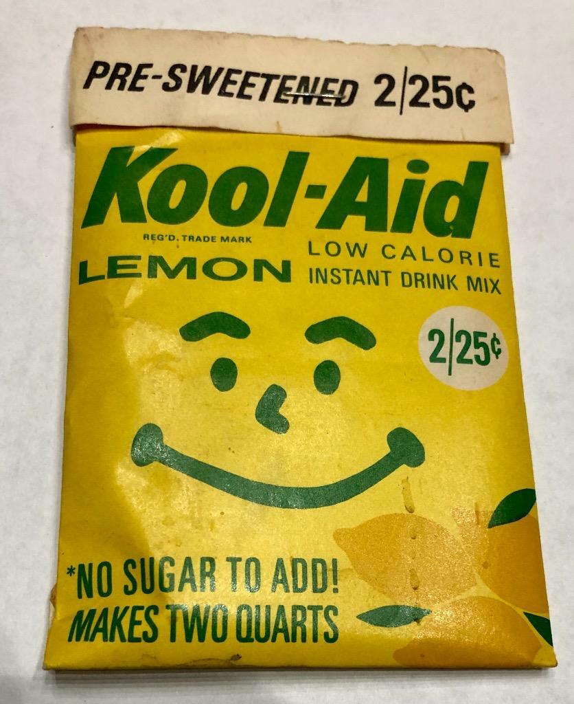 Rare VINTAGE 1960's KOOL-AID FULL PACK Sealed LEMON CITRON Pre ...