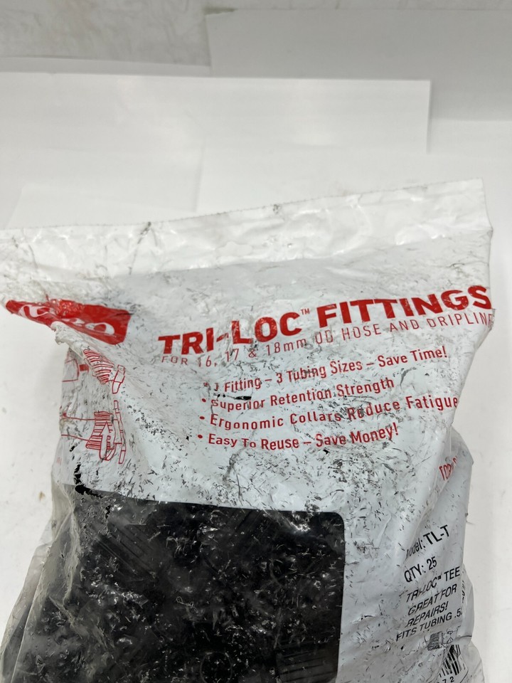 PACK OF 25 Toro Tri-Loc Fitting Tee TL-T for 16-18mm for OD Hose and ...