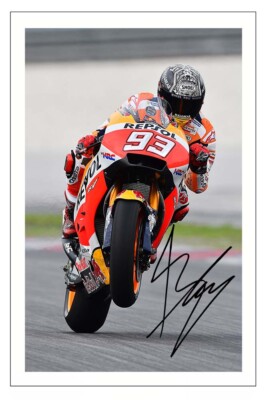 MARC MARQUEZ SIGNED AUTOGRAPH PHOTO PRINT MOTO GP | eBay UK