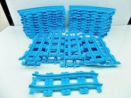 LEGO Train Tracks Lot Friends Color 30 pc. 85976 & 25086 {WASHED} | eBay