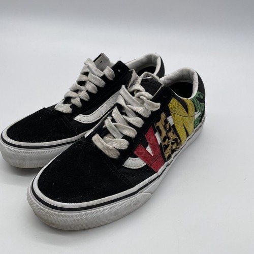 Vans Old Skool (Multi Animal) Rasta / Black Shoes - Mens 5 Womans 7 ...