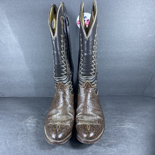 TONY LAMA Buckaroo Tall Riding Cowboy Boots Caribou Leather Men’s - Sz ...