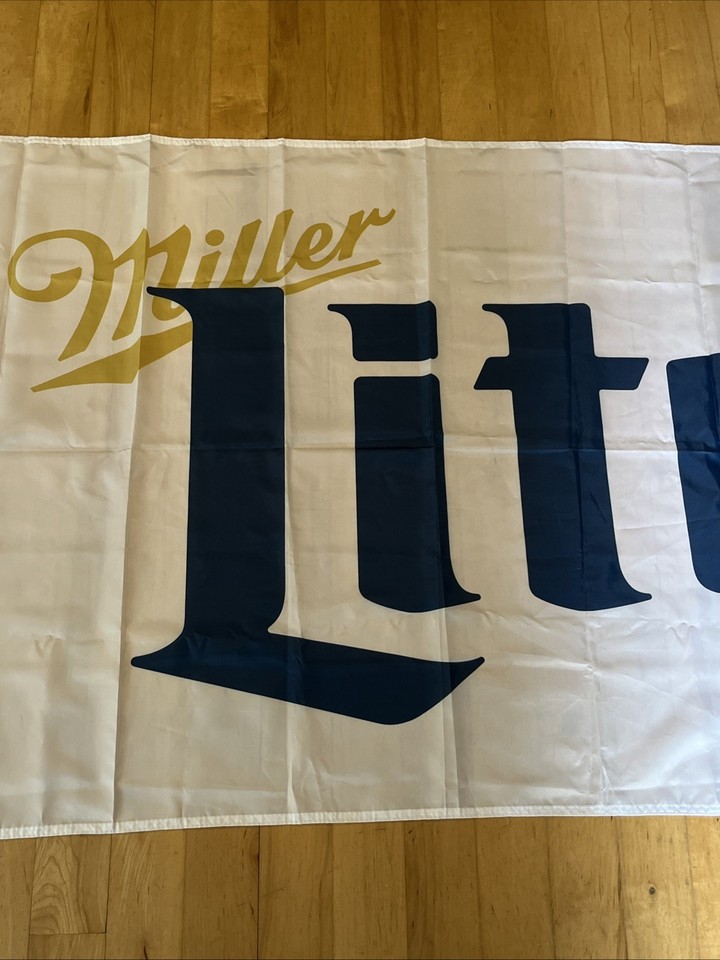 Miller Lite Flag Polyester 3x5 ft Banner for Man Cave, Bar | eBay
