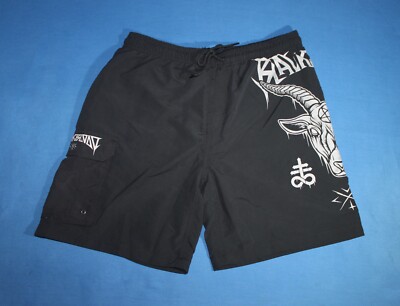 Gothicana Swim Shorts Black Blood Shorts Board Shorts Gothic Shorts For ...