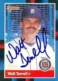 Walt Terrell autographed Baseball Card (Detroit Tigers) 1988 Donruss ...