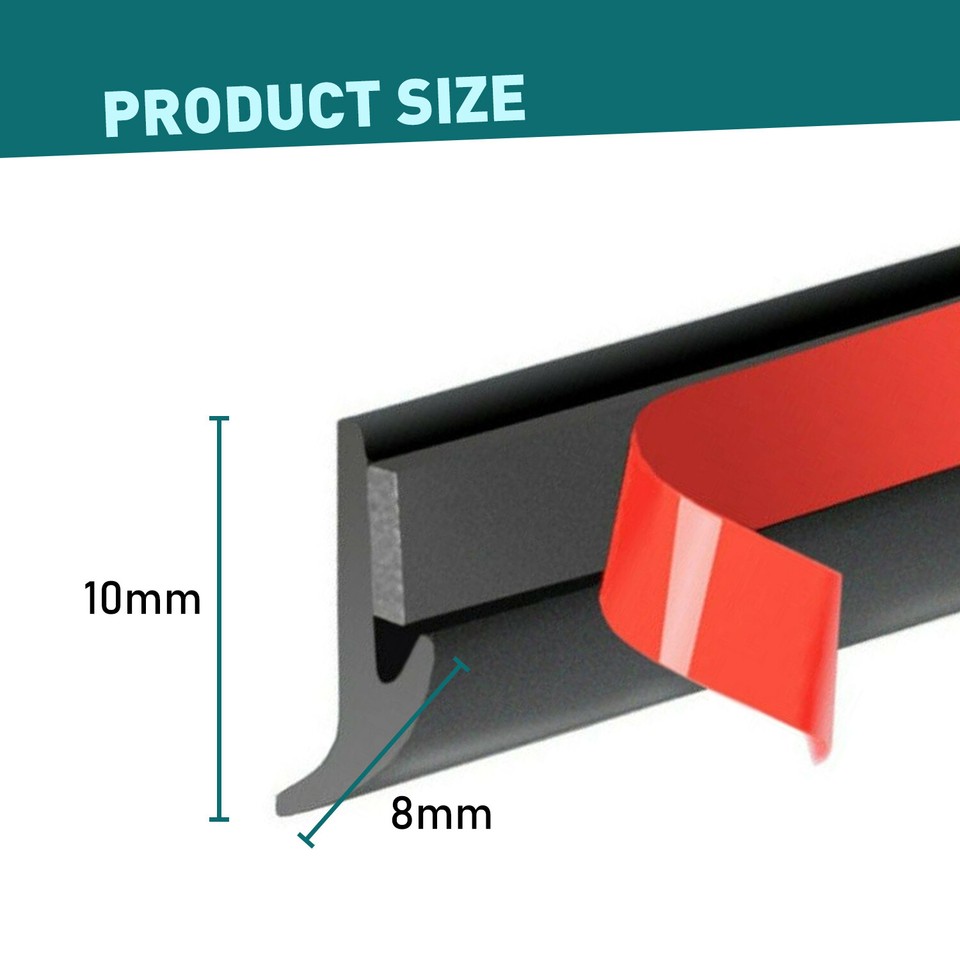 33FT/10M T Shape Rubber Seal Car Door Edge Guard Molding Trim ...