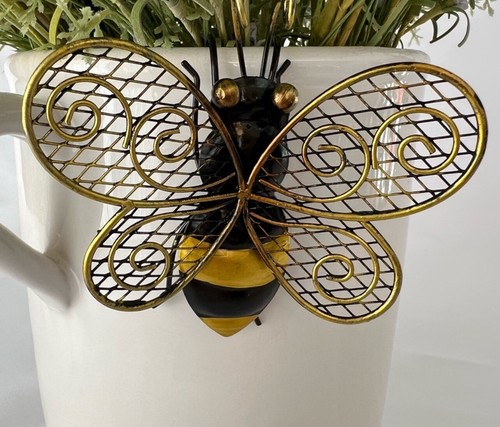 The Spring Shop - Black and Gold Bee Pot Percher | eBay