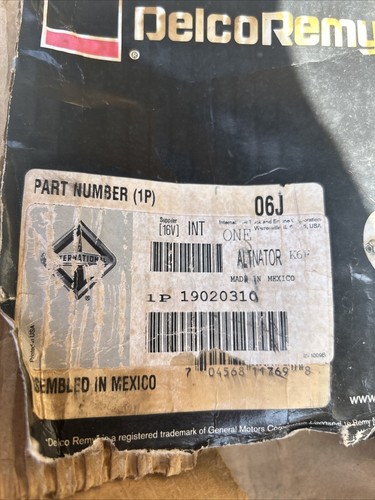 Delco Remy DR 19020310 22SI 150 AMP Alternator J180 Hinge Mount | eBay