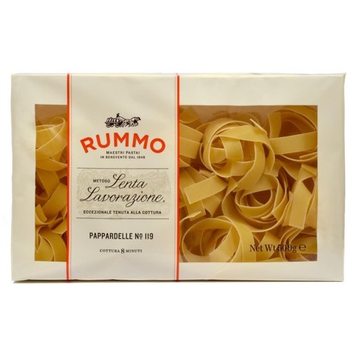 PASTA RUMMO NIDI DI SEMOLA PAPPARDELLA N° 119 500 GR BOX TAGLIATELLA ...