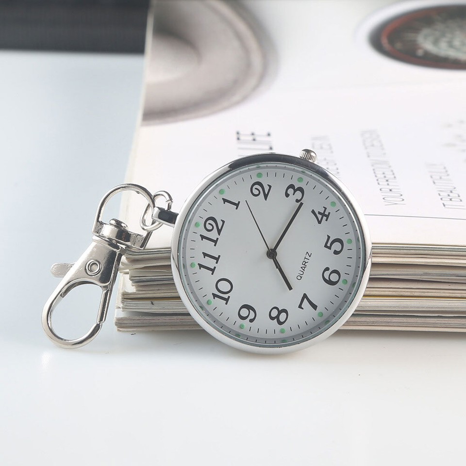 1x Mini Pocket Watch Pendant Keychain Watch Keyring Key Ring Key Holder ...