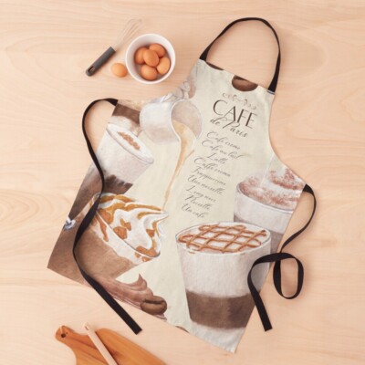 French cafe menu apron | eBay Australia