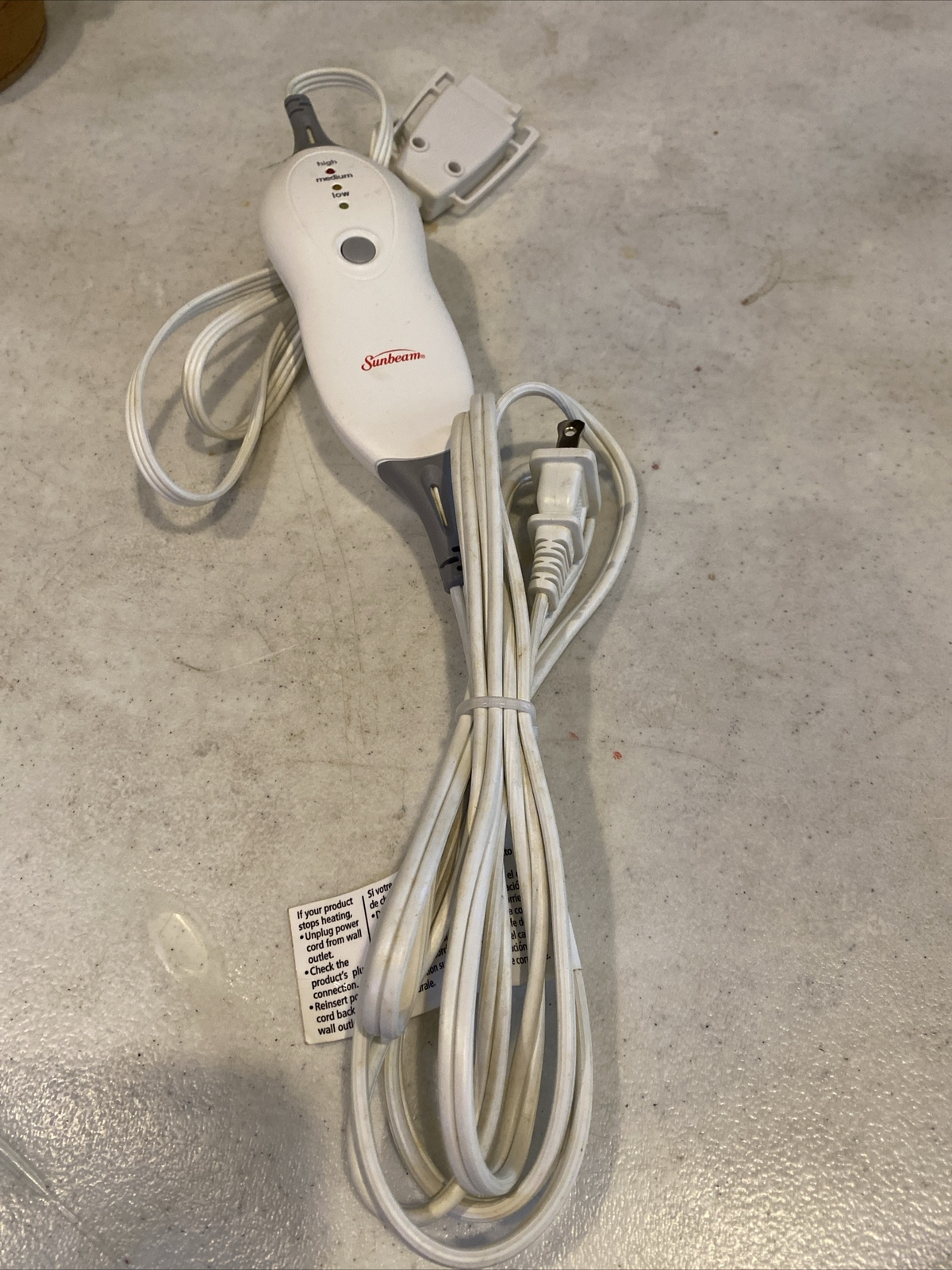 Sunbeam A85P 613A E23623 3-Prong Control Electric Heated Blanket ...