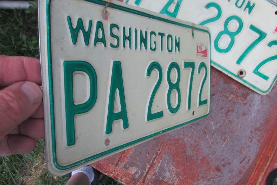 1975 WASHINGTON STATE LICENSE PLATES PLATE - Pair - with Tag | eBay