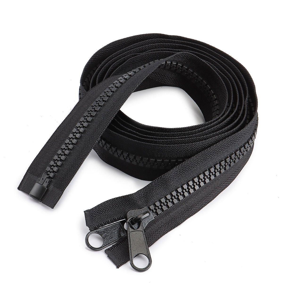 39~78" Large Molded Plastic Heavy Duty Jacket Zippers SeparatingBlack ...