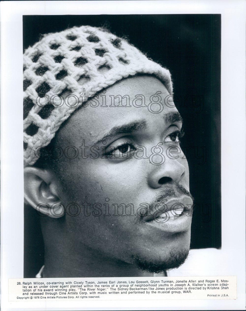 1976 African American Actor Ralph Wilcox Skull Cap River Niger Press ...