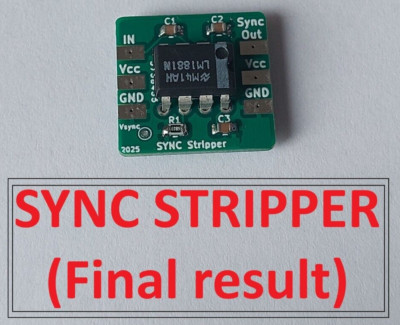 Sync Stripper LM1881 sync separator SCART RGB Mini PCB Framemeinster ...