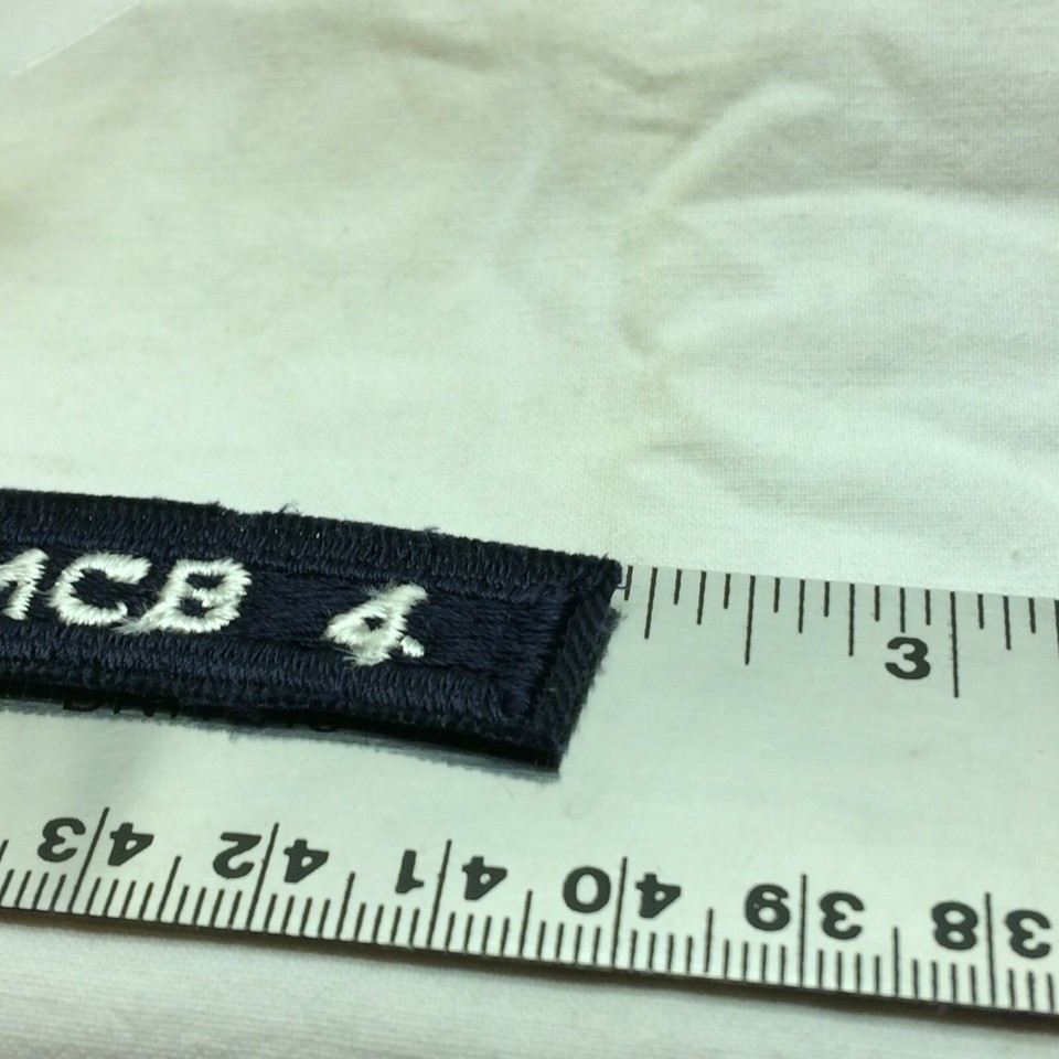 Military Patch Arc Tab Badge Navy Sea Bees MCB 4 Shoulder Insignia ...