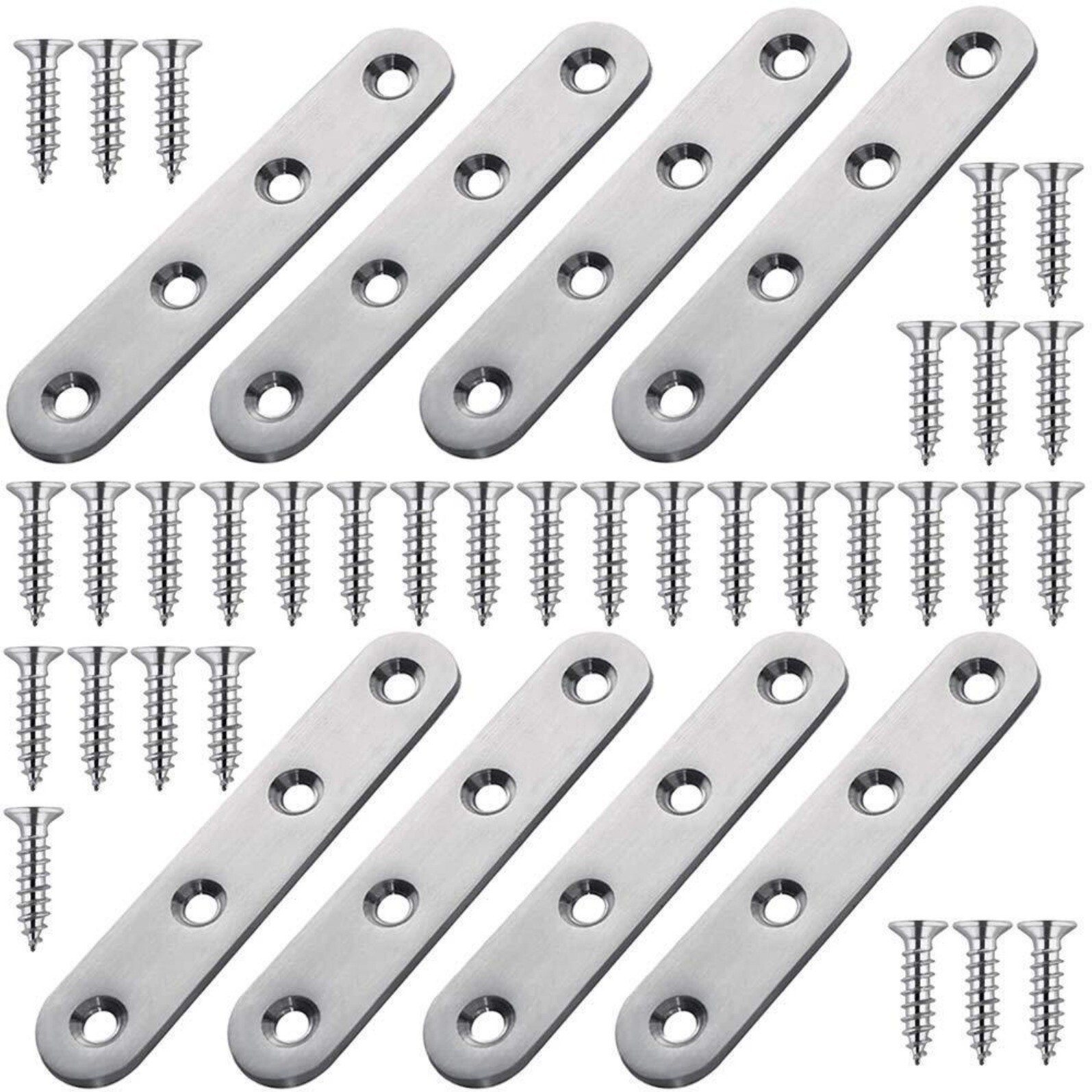 Stainless Steel Repair Plate Flat Straight Fixing Mending Corner Brace ...
