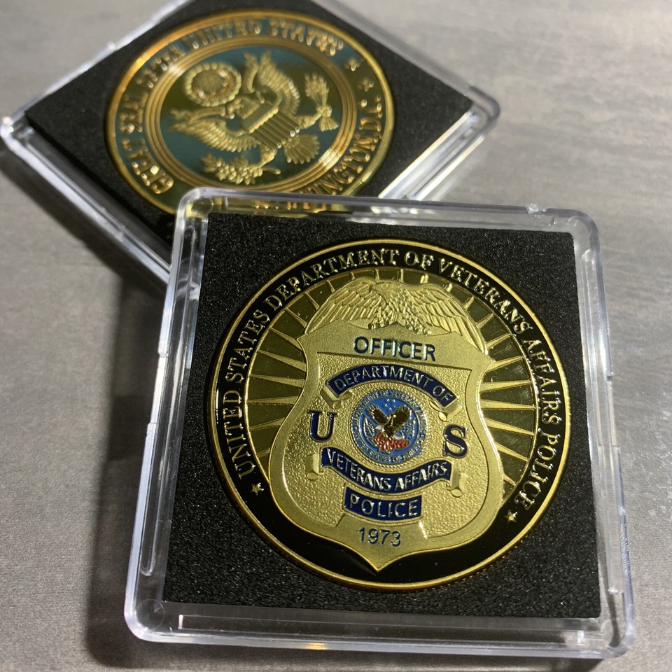 VA U S Dept of Veterans Affairs Police Challenge Coin. New! W Case Fast ...