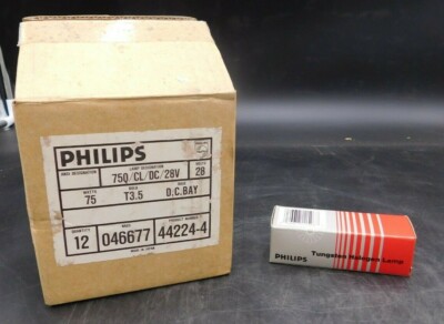 Philips 75W T3.5 28V Lamp Light Bulb 75Q/CL/DC/28V - New Old Stock NOS ...