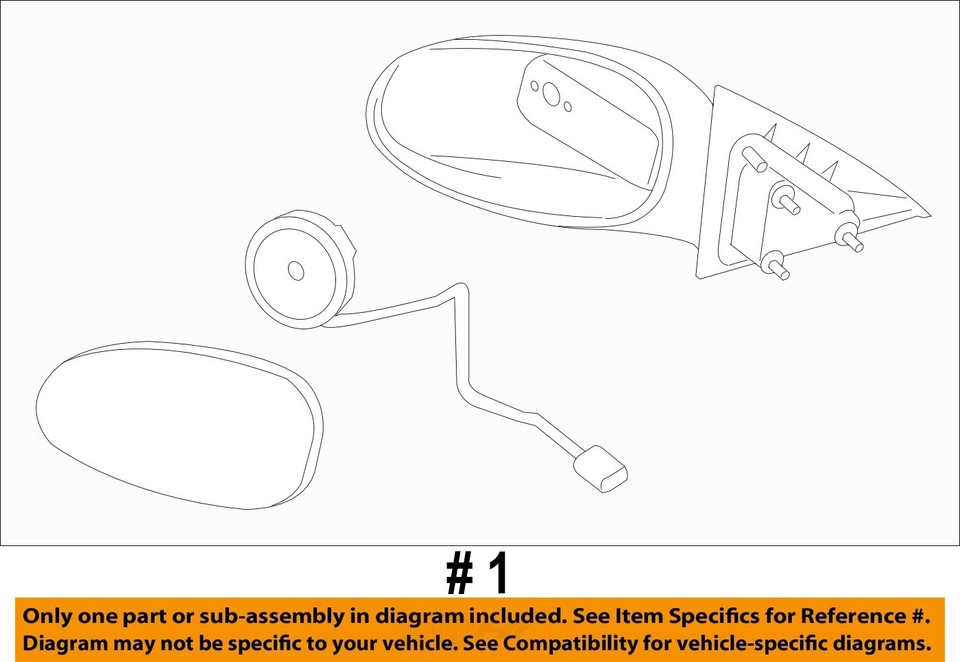 Chevrolet GM OEM 06-13 Impala Door Side Rear View-Mirror Assy Right ...