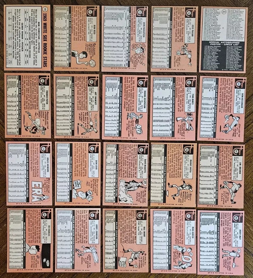 1969 Topps Baseball Card Lot - 89 Different Cards - Maury Wills | Tim ...