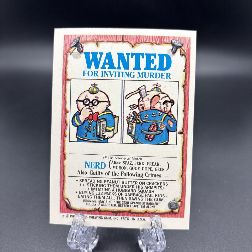 1986 Topps Garbage Pail Kids Sloshed Josh R39023 **READ DESCRIPTION ...