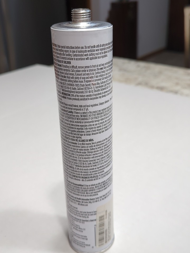 3M Fast Cure Auto Glass Urethane Windshield Adhesive 08690 - New But No ...