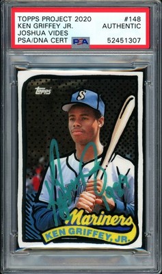 Ken Griffey Jr. Auto Topps Project 2020 Joshua Vides Card 148 1989 #1/1 ...