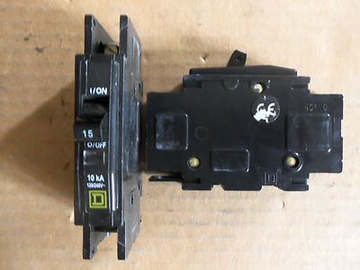 New Square D QOU QOU115 1 pole 15 amp 120/240v Circuit Breaker FLAWED ...
