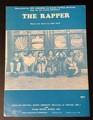 The Jaggerz “The Rapper”Sheet Music(1969)- Kama Sutra Records-by Don ...
