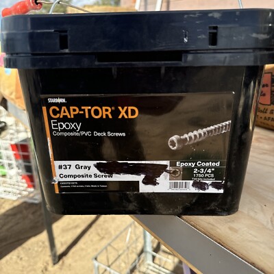Cap-Tor xd - #37 Gray - 2-3/4” Composite Deck Screws T20 Bits Included ...