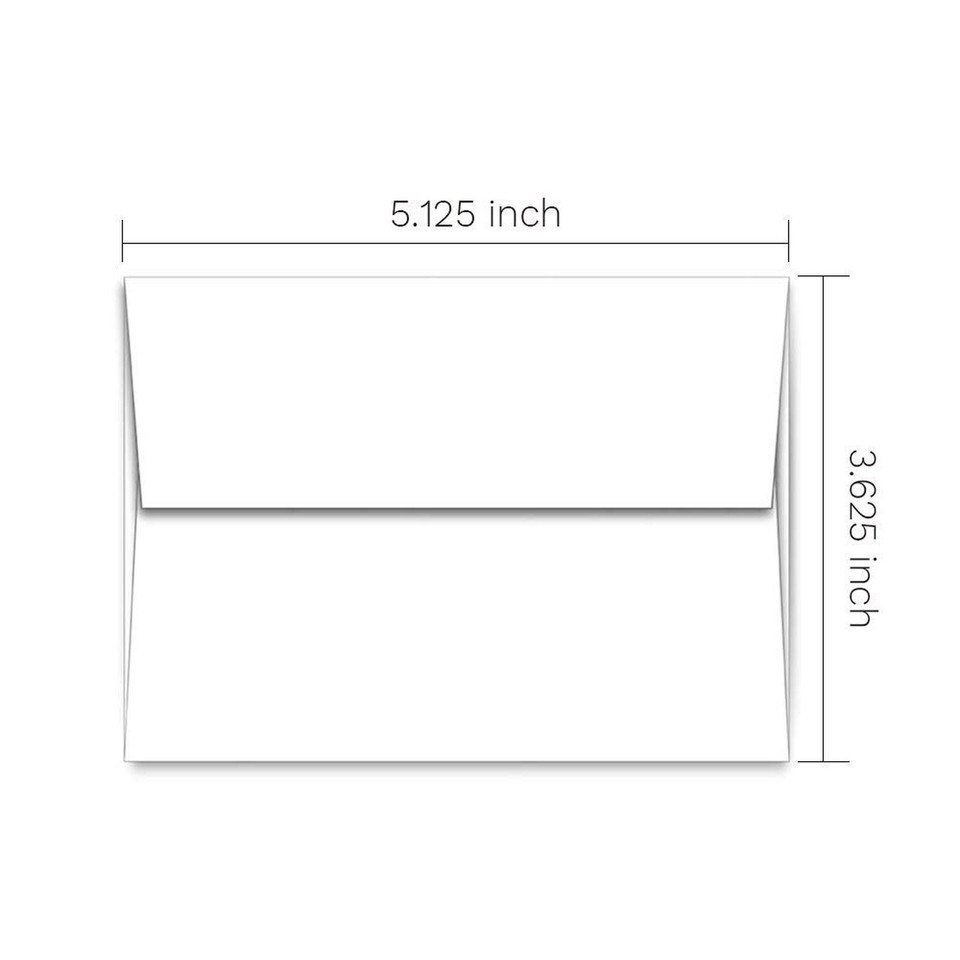 100 Pack A1 White Paper Envelopes Self Sealing Adhesive Perfect for ...