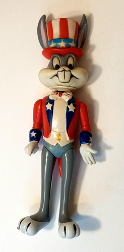 Vtg Patriotic Bugs Bunny Uncle Sam Dakin Figure Toy Looney Tunes Hong ...