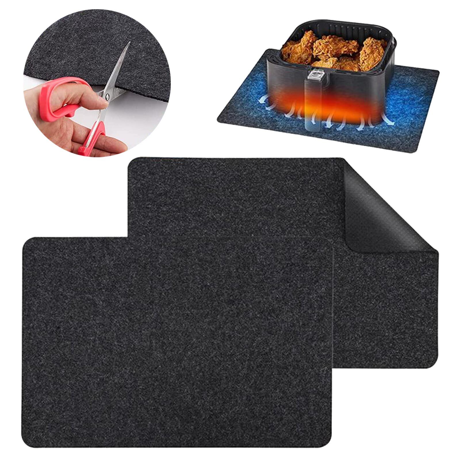Heat Resistant Mat For Air Fryer Kitchen Hot Pads Non Slip Heat Proof ...